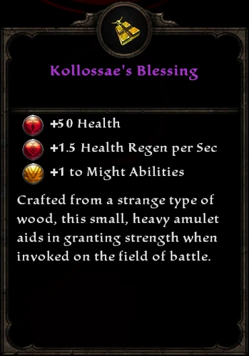 Kollossae's Blessing | Amalur Wiki | Fandom