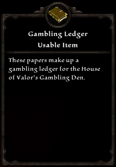 Gambling Ledger | Amalur Wiki | Fandom