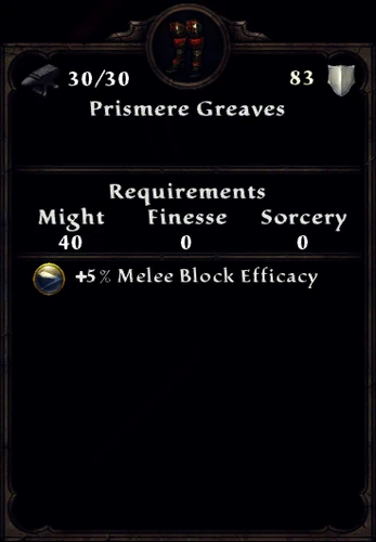 Prismere Greaves | Amalur Wiki | Fandom