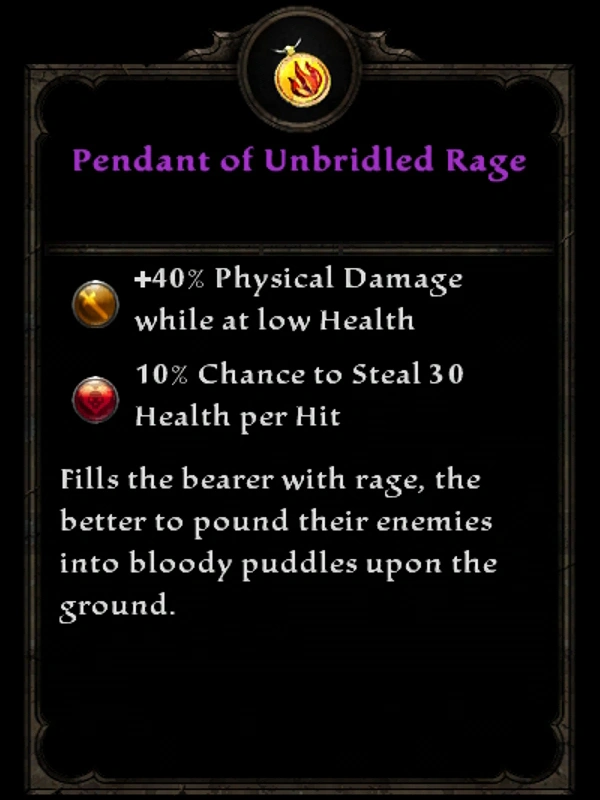Pendant of Unbridled Rage | Amalur Wiki | Fandom
