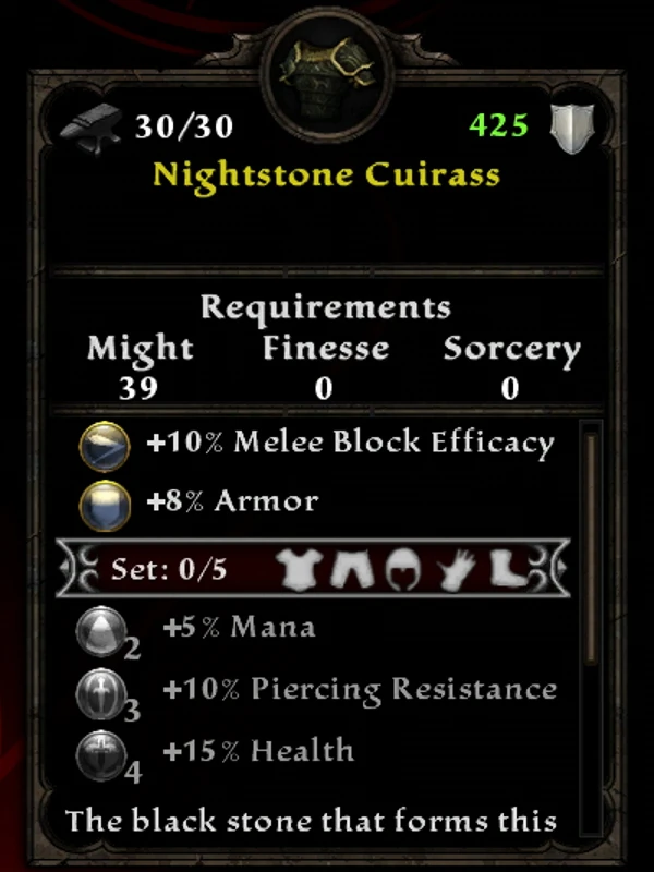 Nightstone Cuirass | Amalur Wiki | Fandom