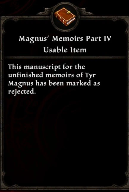 Magnus' Memoirs Part IV | Amalur Wiki | Fandom