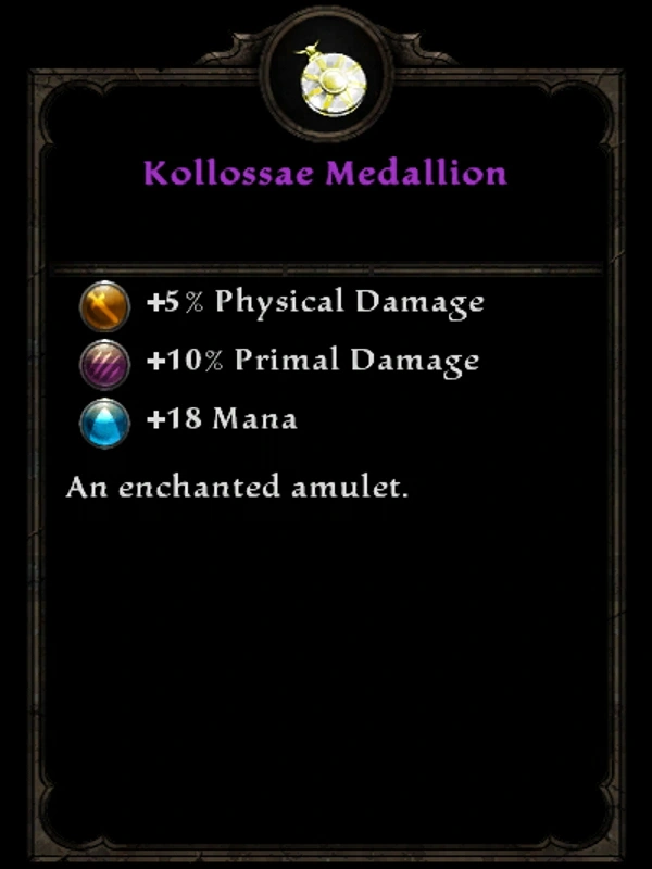 Kollossae Medallion | Amalur Wiki | Fandom