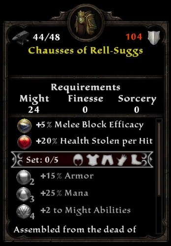 Chausses of Rell-Suggs | Amalur Wiki | Fandom