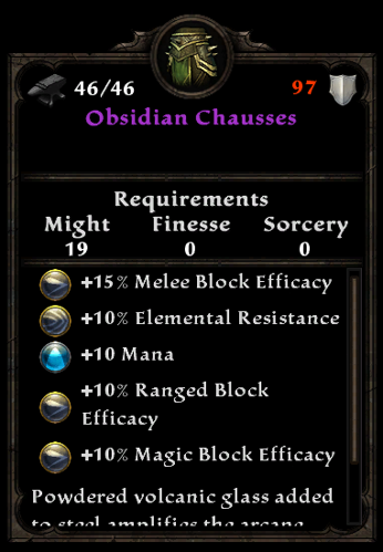 Obsidian Chausses | Amalur Wiki | Fandom