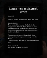 Letter from the Mayor's Office | Red Dead Wiki | Fandom