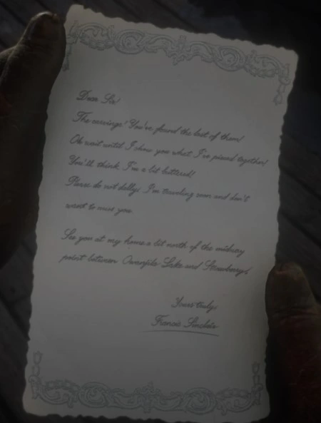 Invitation from Francis Sinclair | Red Dead Wiki | Fandom