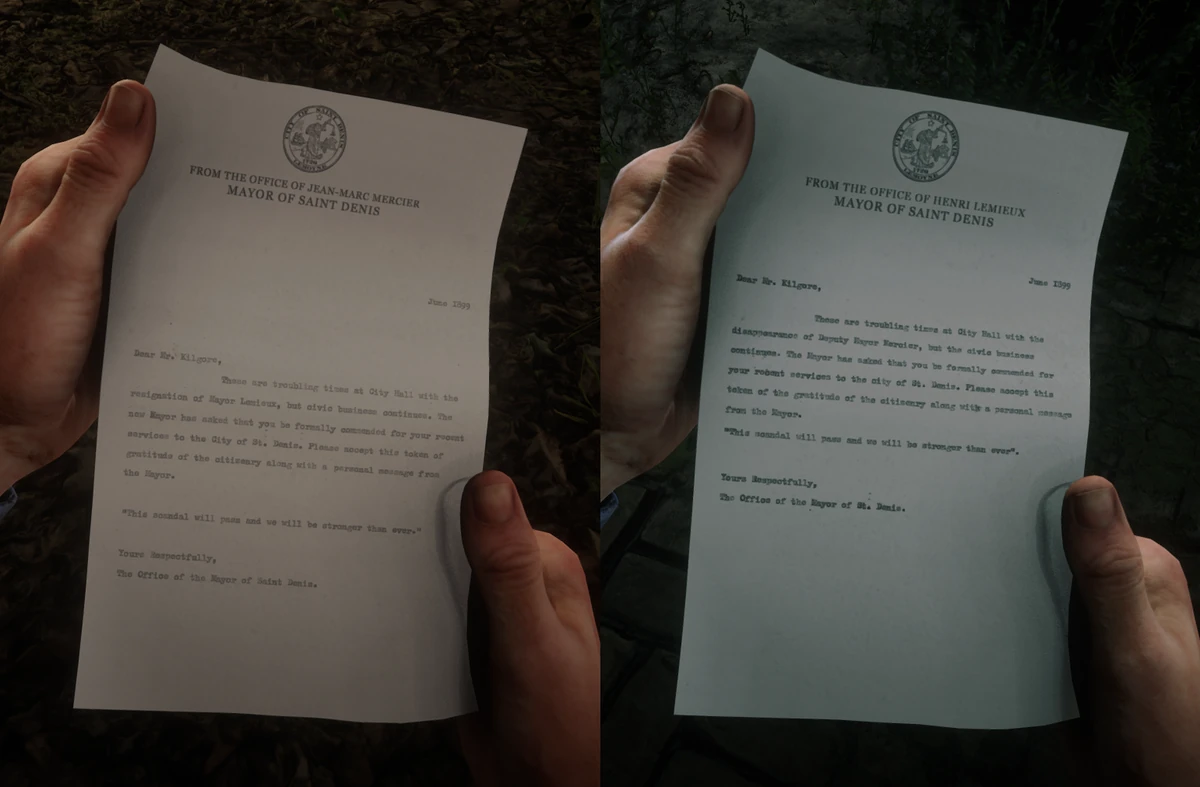 Letter from the Mayor's Office | Red Dead Wiki | Fandom