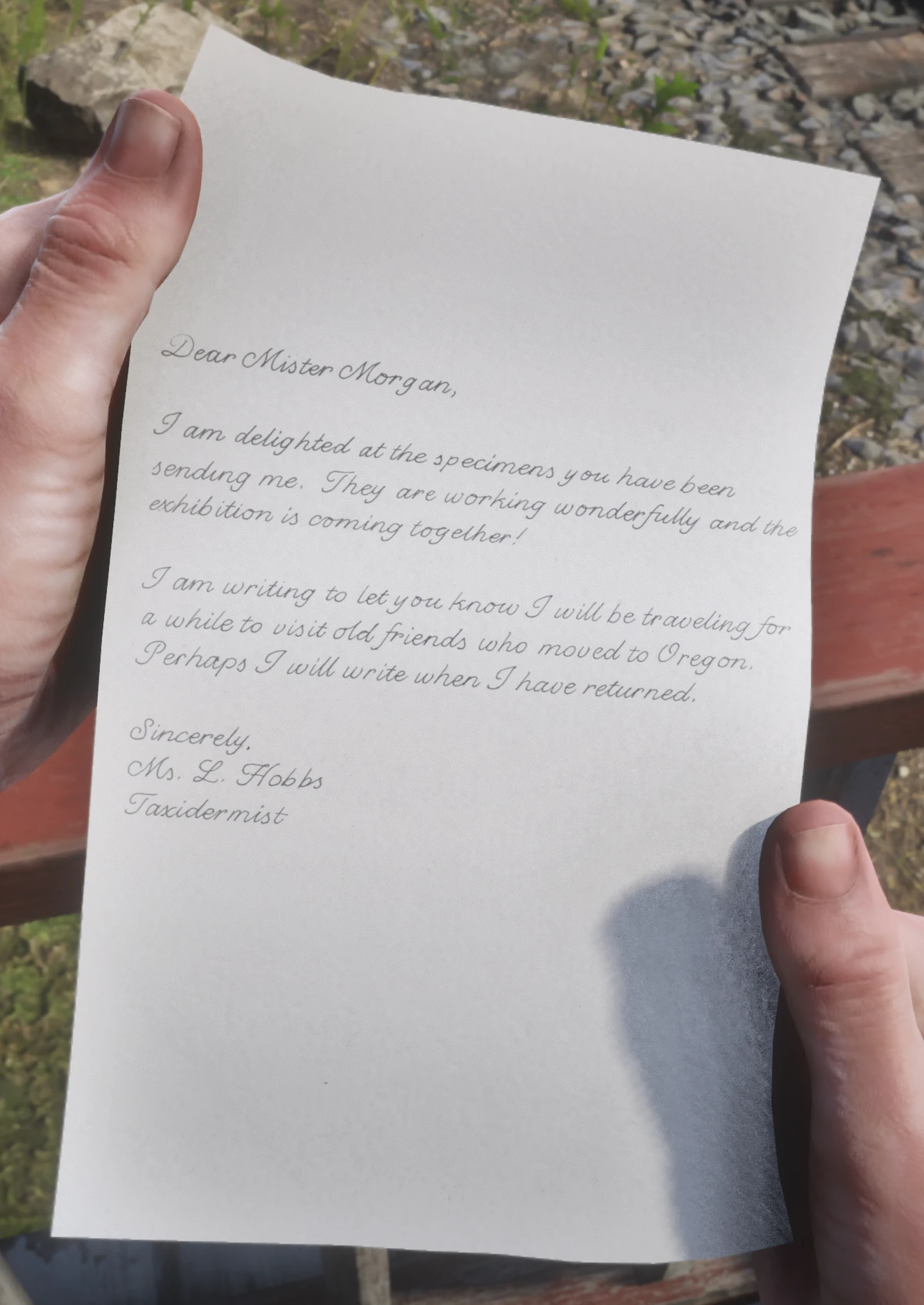 Letter from Ms. Hobbs | Red Dead Wiki | Fandom
