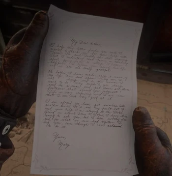 Second Letter from Mary | Red Dead Wiki | Fandom