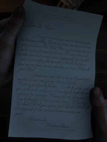 Letter from Theodore Levin | Red Dead Wiki | Fandom