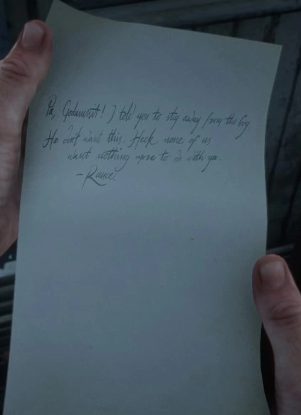 Note from Rance | Red Dead Wiki | Fandom