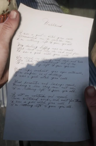 Molly's Poem | Red Dead Wiki | Fandom