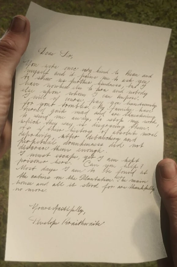 Lettre de Penelope | Red Dead Wiki | Fandom