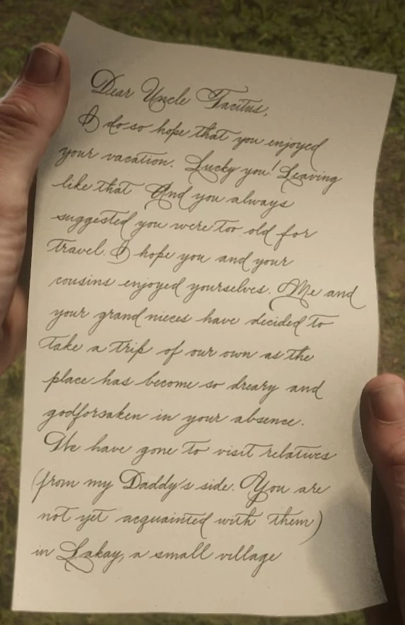 Lettre de "Caroline" | Red Dead Wiki | Fandom