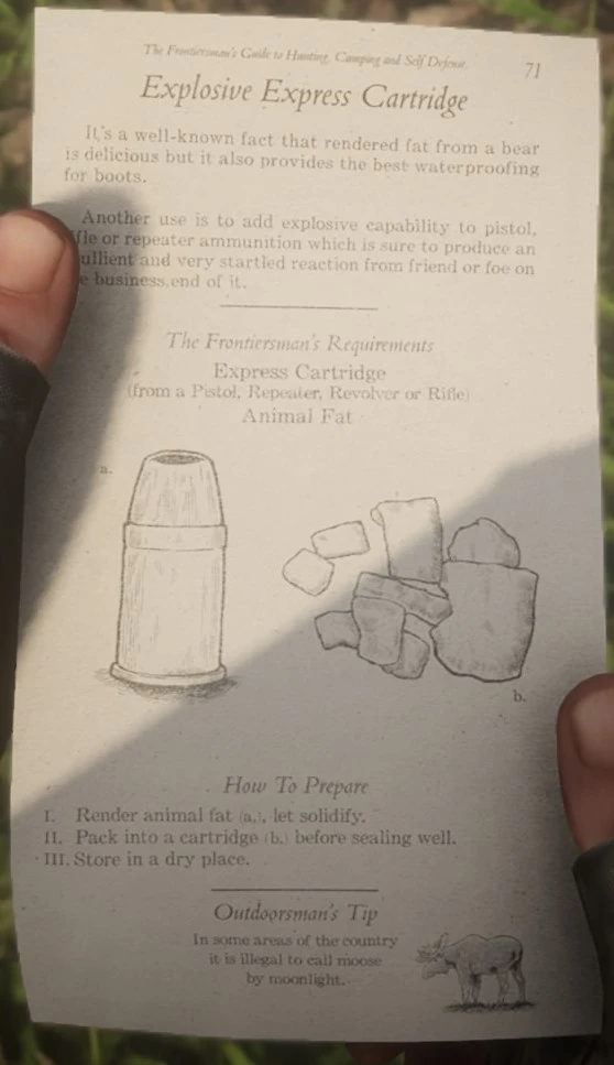 Schéma de munition explosive express | Red Dead Wiki | Fandom