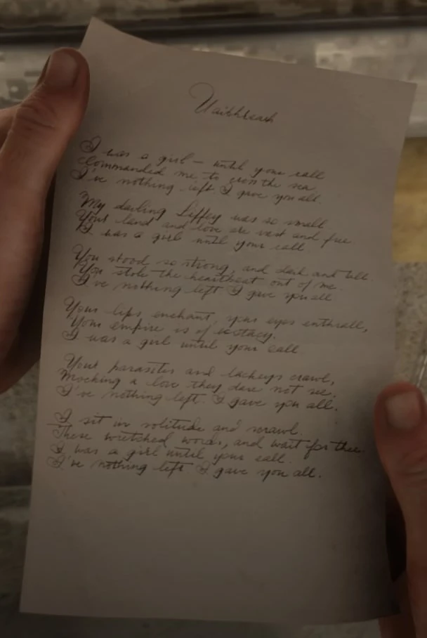 Poème de Molly | Red Dead Wiki | Fandom