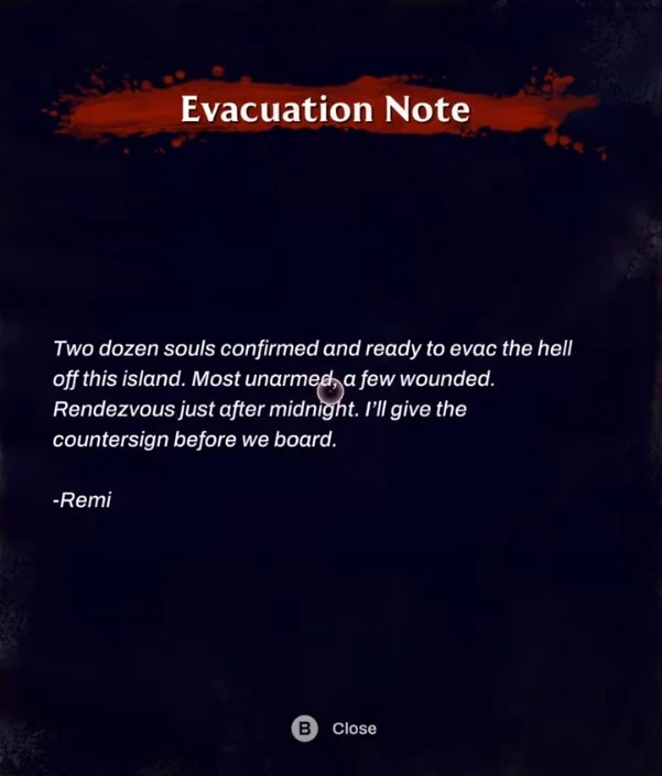 Evacuation Note | Redfall Wiki | Fandom