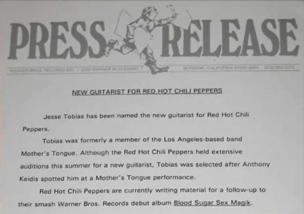 Jesse Tobias/Gallery | Red Hot Chili Peppers Wiki | Fandom
