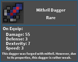 Mithril Dagger | Redux Online Wiki | Fandom
