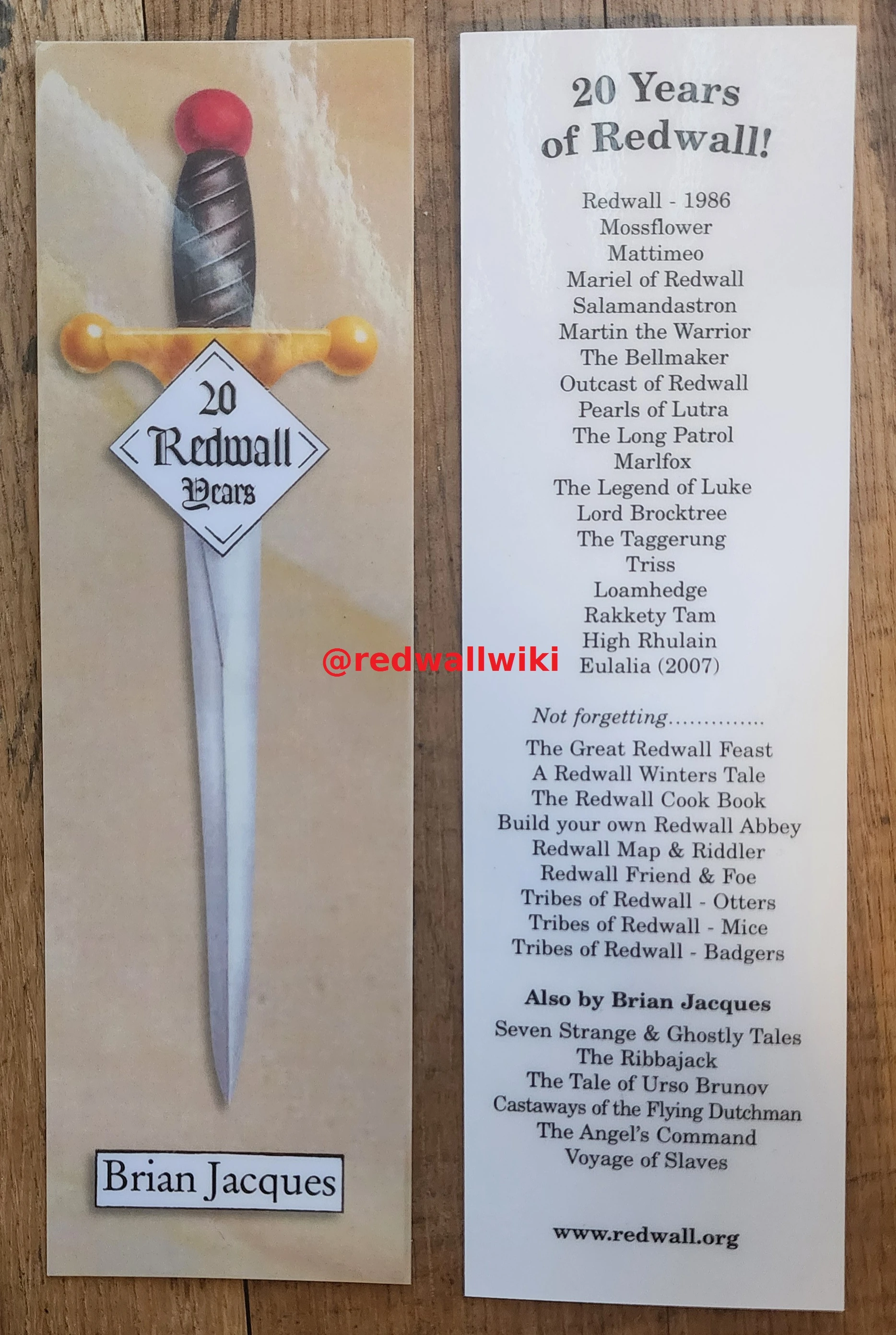 Redwall Bookmarks | Redwall Wiki | Brian Jacques and Redwall ...