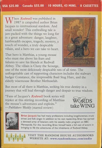Redwall (1997 audiobook tape) | Redwall Wiki | Brian Jacques and ...