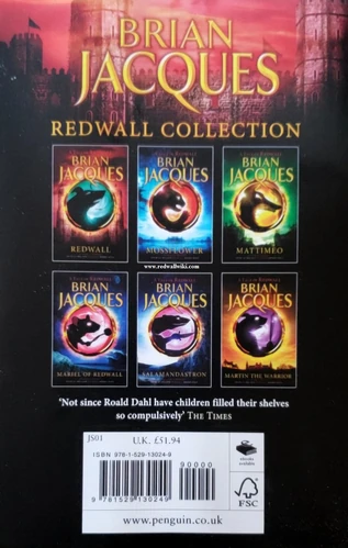 Redwall Series Books 1 - 6 Collection Set | Redwall Wiki | Brian ...