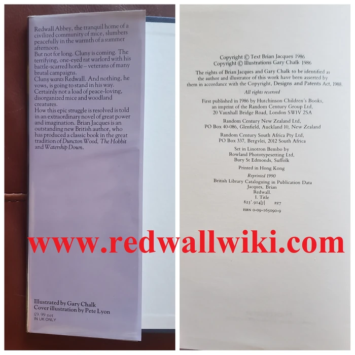 User blog:LordTBT/News:Redwall Collectors Community: The 5 UK Redwall ...