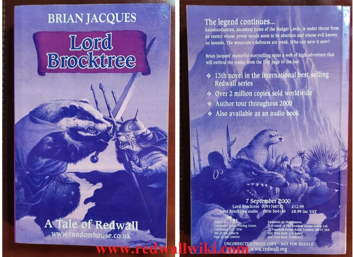 User blog:LordTBT/Redwall Collectors Community: The Lord Brocktree ARCs ...