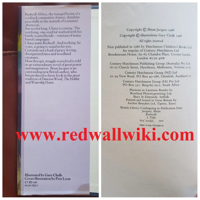 User blog:LordTBT/News:Redwall Collectors Community: The 5 UK Redwall ...