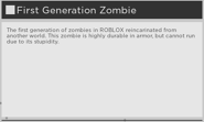 First Generation Zombie | RE:Infected Roblox Wiki | Fandom