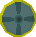 Mithril round shield trimmed gold | Remote Realms Wiki | Fandom