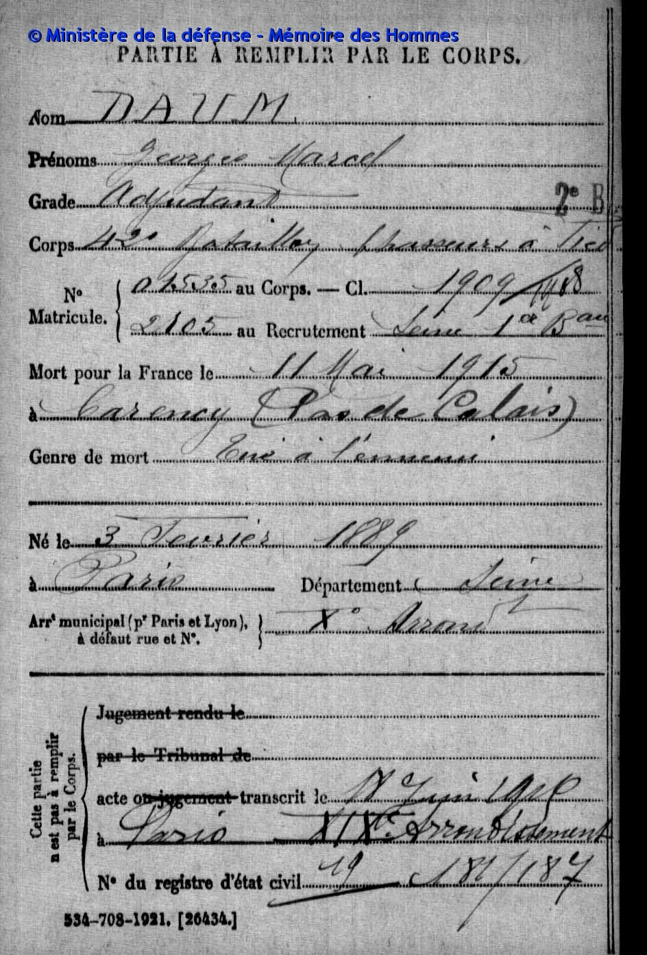 Marcel Daum | Renners in de grote oorlog wiki | Fandom