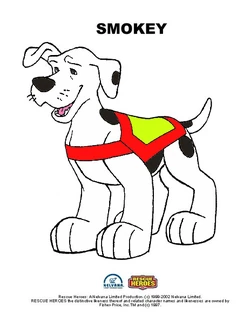 smokey dog coloring page