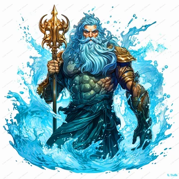 how to draw a water god