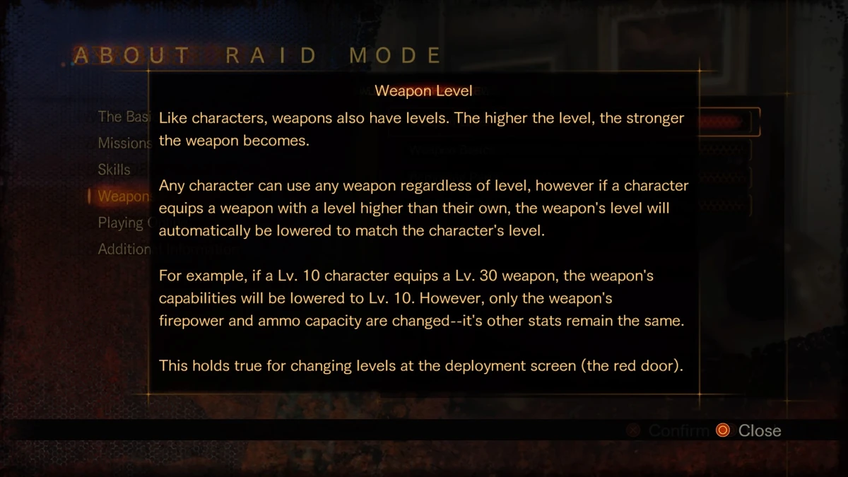 Weapon Level | Resident Evil Wiki | Fandom