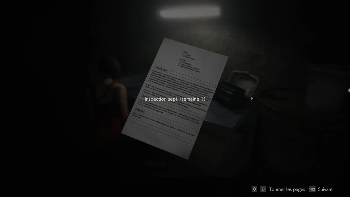 Inspection sept. (semaine 1) | Wiki Resident Evil | Fandom