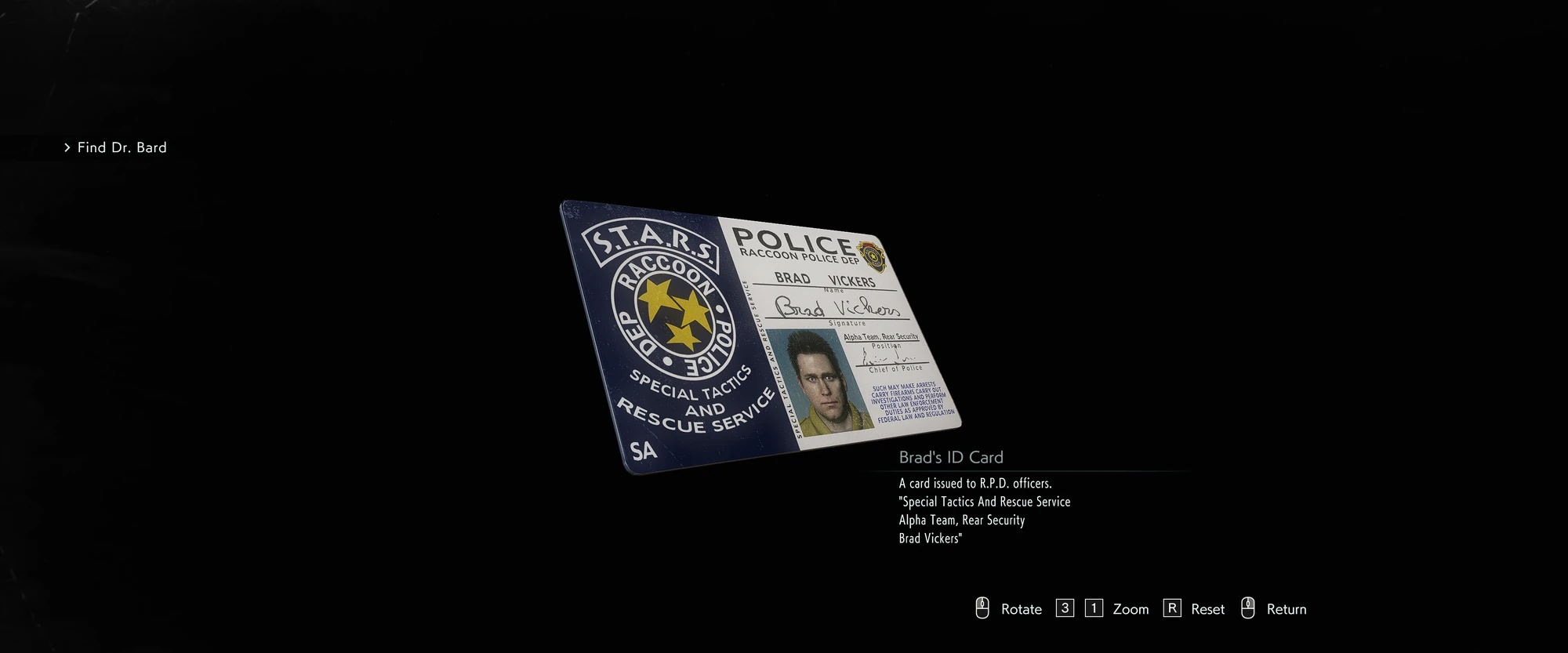 Brad's ID Card | Resident Evil Wiki | Fandom