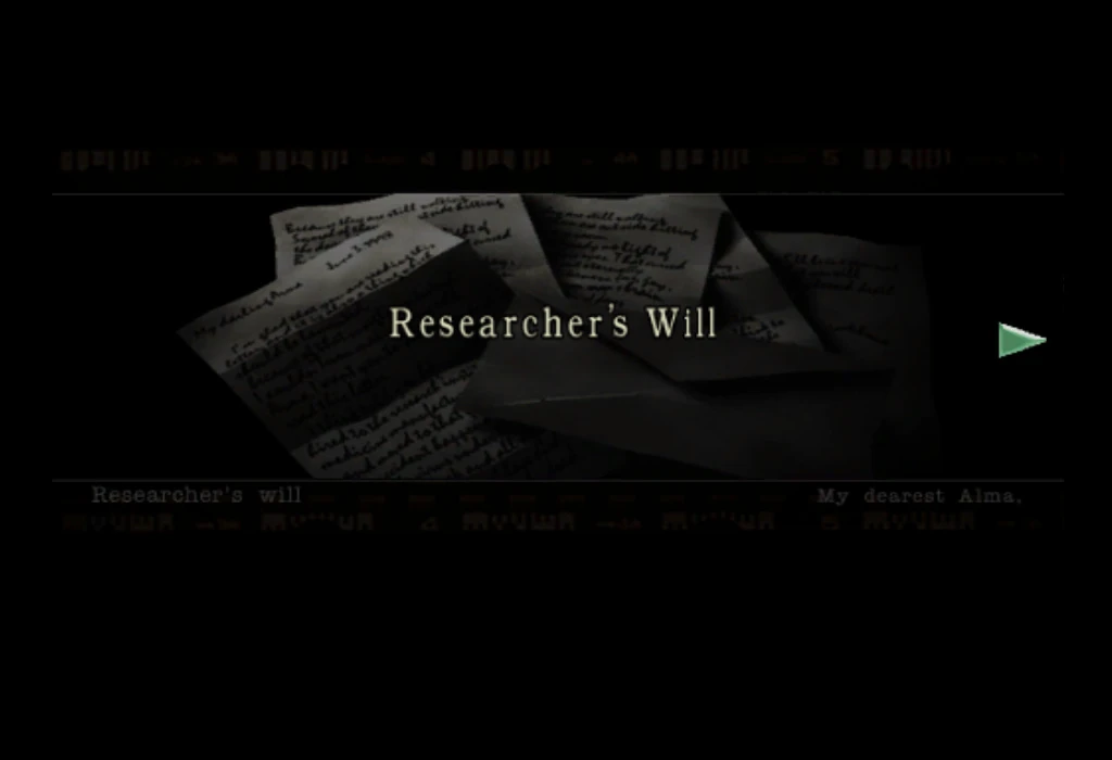 Researcher's Will | Resident Evil Wiki | Fandom