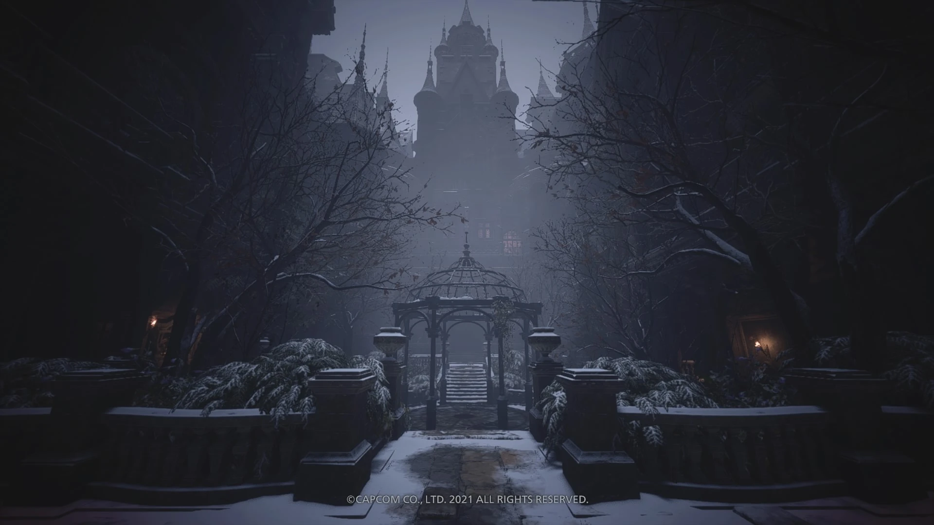 Night Castle Courtyard