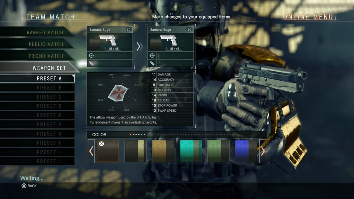 Samurai Edge | Resident Evil Wiki | Fandom