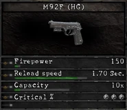 M92F (HG) | Resident Evil Wiki | Fandom