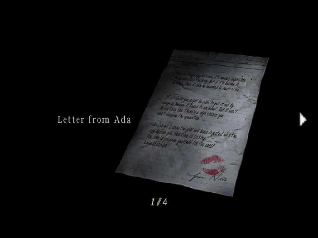 Letter From Ada | Resident Evil Wiki | Fandom
