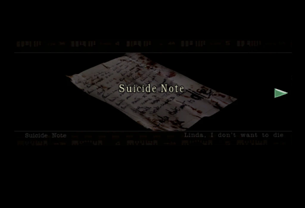 Suicide Note | Resident Evil Wiki | Fandom