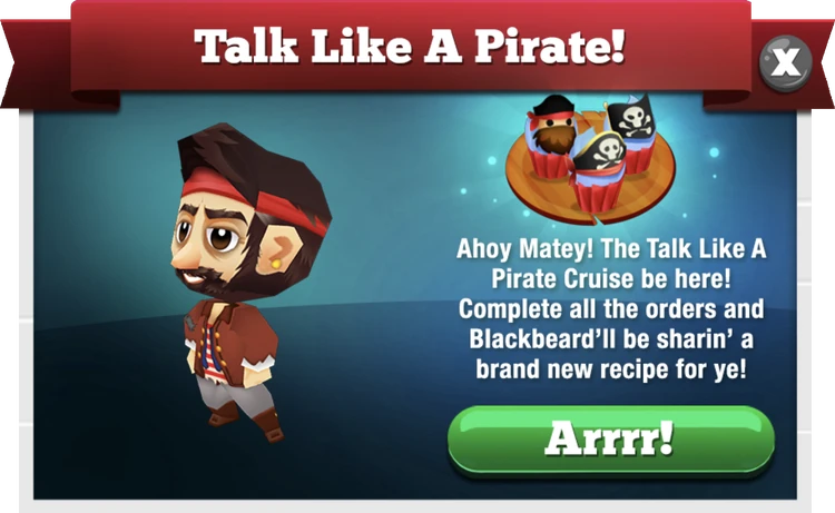 Talk Like A Pirate Cruise | Restaurant Story 2 Wiki | Fandom
