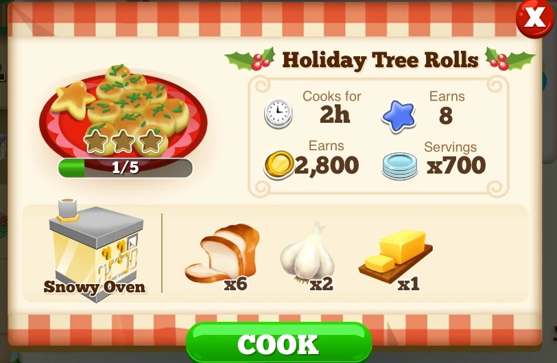 Holiday Tree Rolls | Restaurant Story 2 Wiki | Fandom