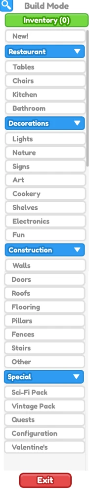 Build Mode | Restaurant Tycoon 2 Wiki | Fandom
