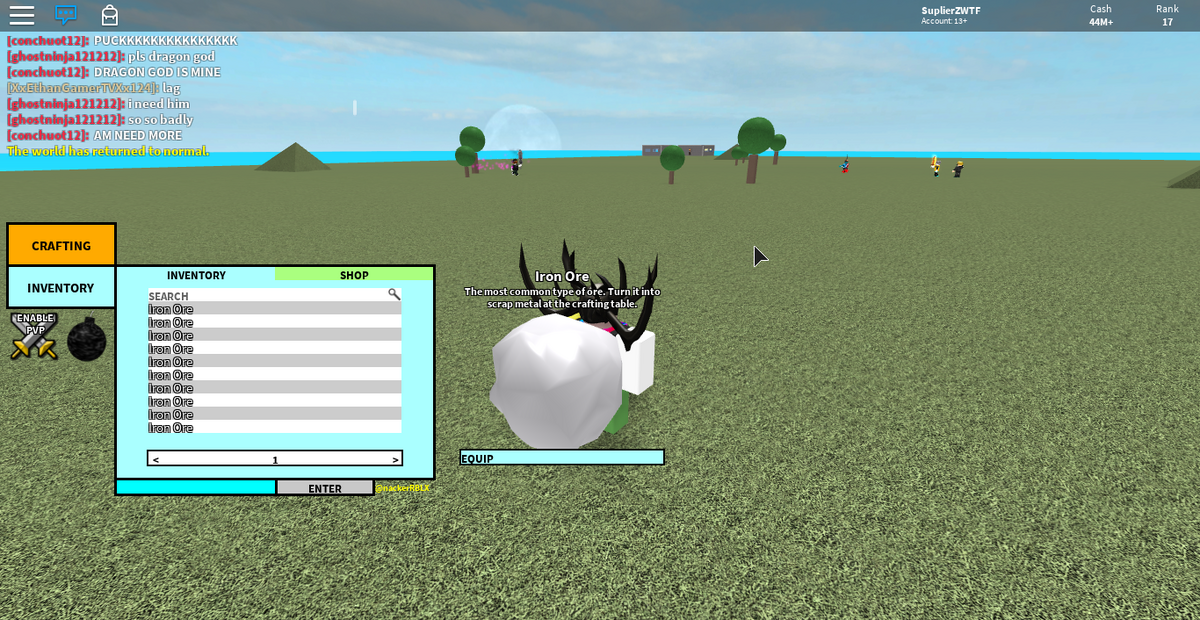 Iron Ore Roblox Retro Craftwars Wiki Fandom