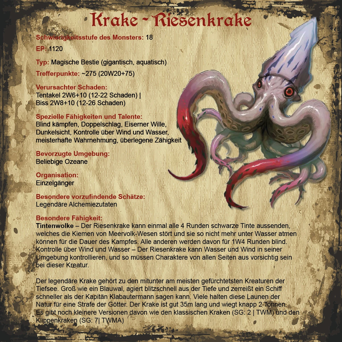 Krake - Riesenkrake | Revaria Wiki | Fandom