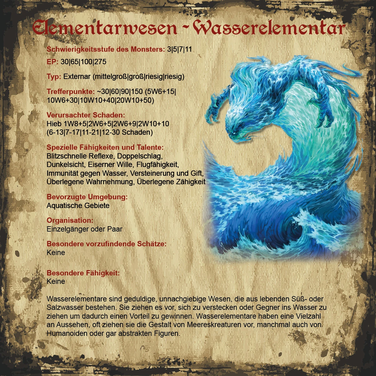Elementarwesen – Wasserelementar | Revaria Wiki | Fandom